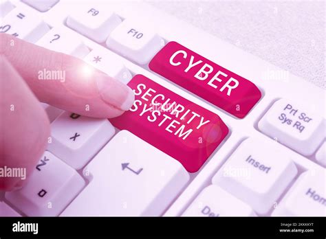 Writing Displaying Text Cyber Security System Business Overview Techniques Of Protecting