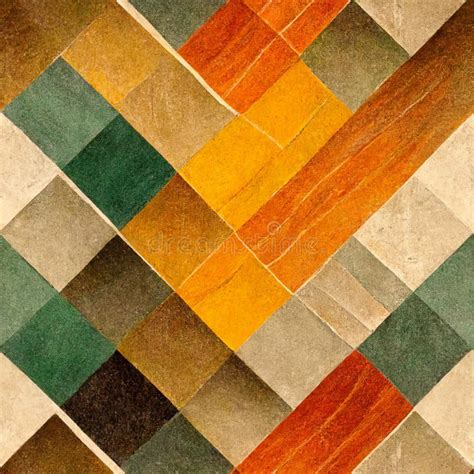 Seamless Art Deco Style Design Geometric Seamless Pattern Earthy Colors