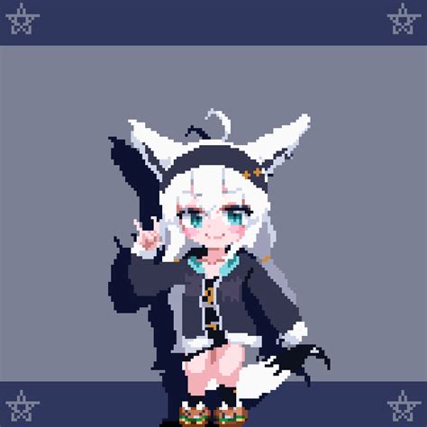 Shirakami Fubuki And Shirakami Fubuki Hololive Drawn By