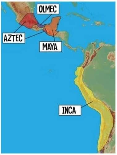 Inca Maya Aztec Map