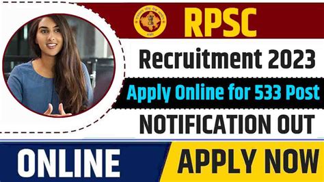 Rpsc Recruitment 2023 Apply Online For 533 Librarian Pti Assistant Professor Post