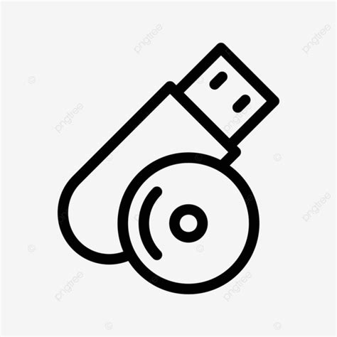 Disc Usb Media Isolated Vector Usb Media Isolated Png And Vector