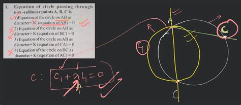 Equation Of Circle Passing Through Non Collinear Points Abc Is Filo