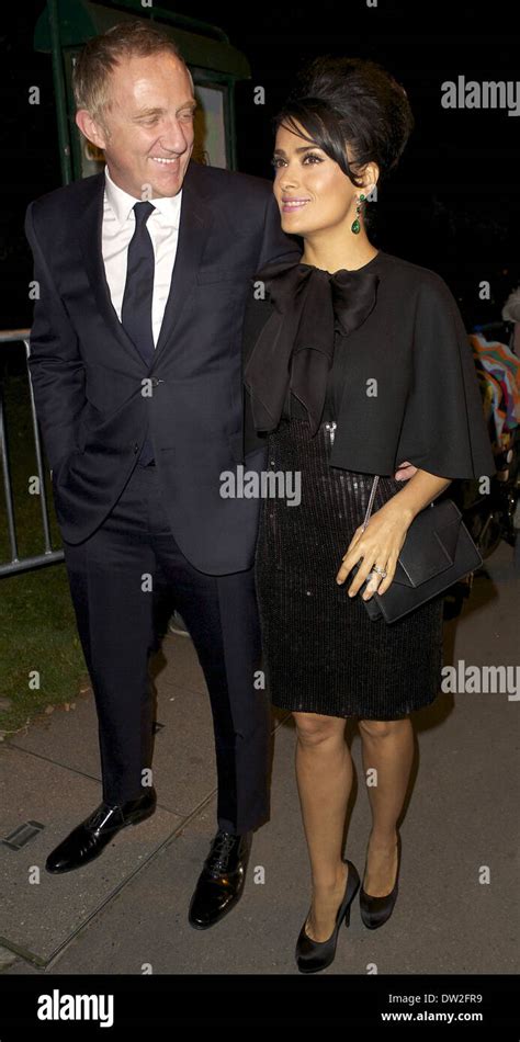 Salma Hayek And Francoius Henri Pinault Paris Fashion Week Spring