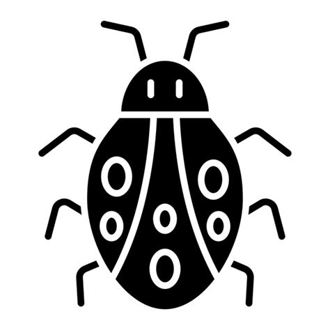 Premium Vector Bug Glyph Solid Black Illustration