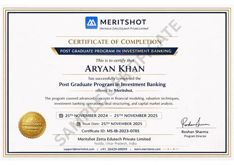 Post Graduation Program In Investment Banking 100 Placement