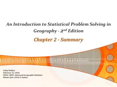 PPT - An Introduction to Statistical Problem Solving in Geography - 2 nd Edition PowerPoint ...