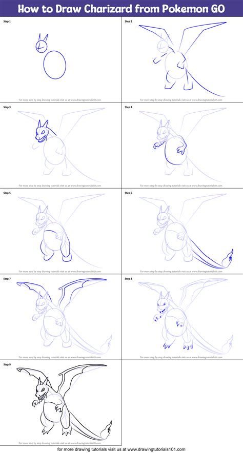 Charizard Drawing Step Step