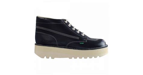 Kickers Hi Stack Platform Boots In Blue For Men Lyst Uk