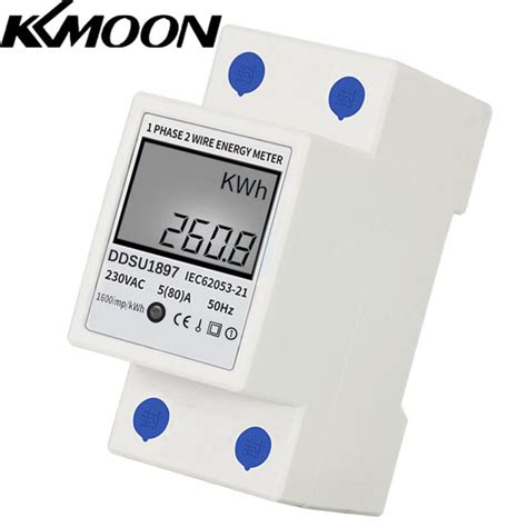 Digital Electric Energy Meter Single Phase Din Rail Electricity Meter One Phase Two Wire