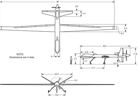 Reaper Drone Size
