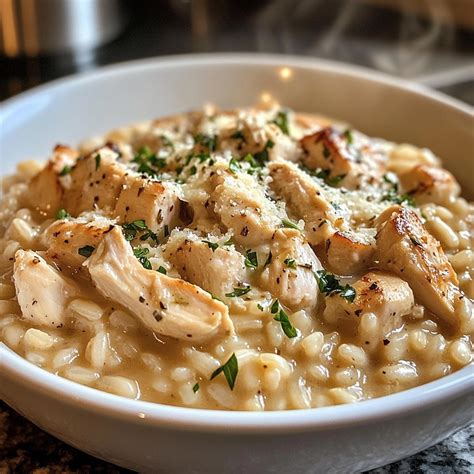 35 Minute Creamy Chicken Risotto With Parmesan Perfection Gonrecipe