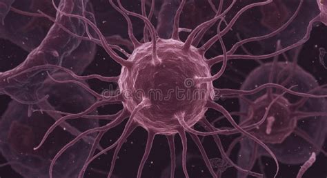 Microscopic View Of Amoeba Cells Detailed Cellular Structures Stock Illustration Illustration