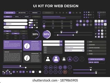 Basic Ui Elements Kit Dropdown Menu Stock Vector Royalty Free Shutterstock