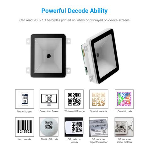 QR Barcode Scanner 1D 2D QR Code Reader TTL USB RS232 Interface Barcode Scanner Module