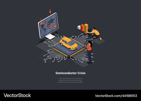 Concept Of Semiconductor Crisis Economy Royalty Free Vector