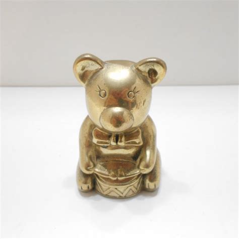 Brass Teddy Bear Etsy