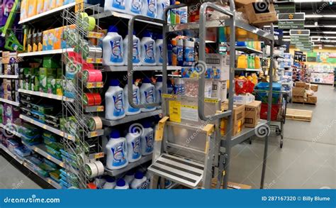Walmart Grocery Store Interior Stocking Cart Editorial Image Image Of