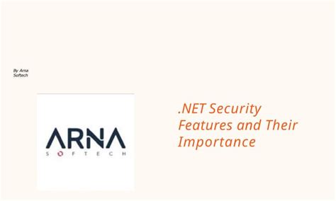 Net Security Features And Their Importance Ppt