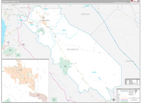 San Benito County Ca Wall Map Premium Style By Marketmaps Mapsales