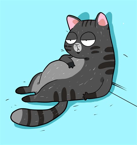 Cute Lazy Cat By Sufiyann On Deviantart