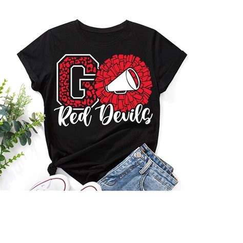 Go Red Devils Svg Red Devils Mascot Svg Red Devils Cheer Svg Inspire Uplift