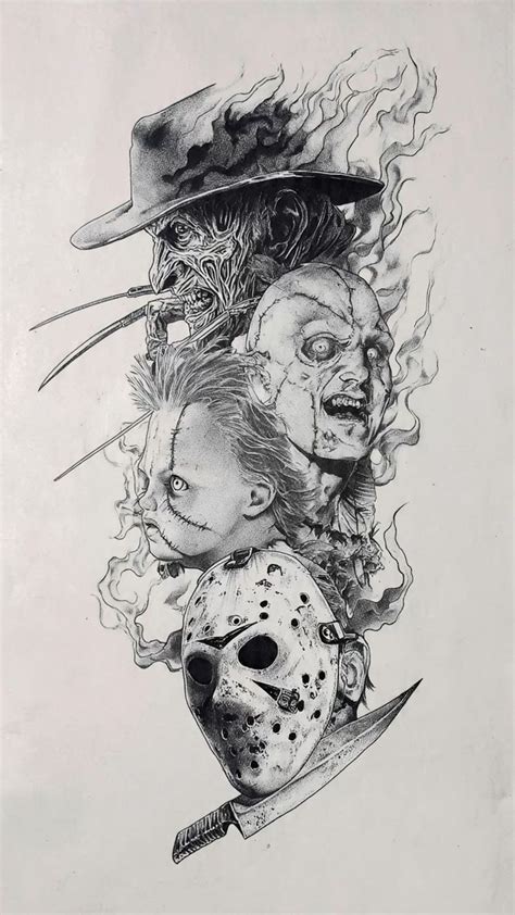 Scary Horror Movie Tattoo Scary Horror Movie Sketches Horror Film