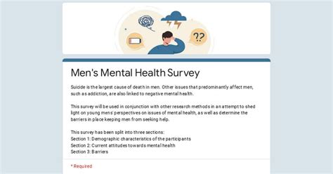 Mens Mental Health Survey Males 15 25 Rsamplesize