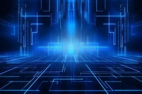 Abstract Digital In Futuristic Technology Design And Digital Motion By Generative Ai Stock