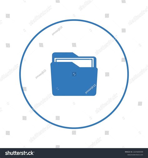 Data Archives File Folder Icon Circle Stock Vector Royalty Free