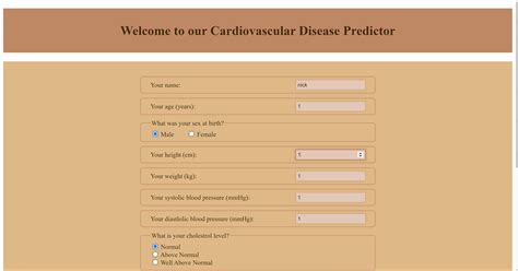 Cardiovascular Detection Web App Devpost