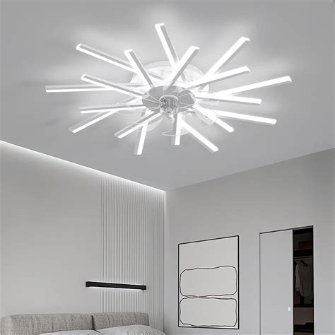 Ljx Plafonnier Ventilateur Design Avec Telecommande App Controle
