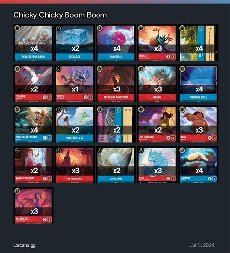 Chicky Chicky Boom Boom Lorcana Deck Disney Lorcana
