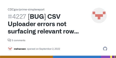 Bug Csv Uploader Errors Not Surfacing Relevant Row Indices · Issue 4227 · Cdcgovprime