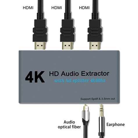 Hdmi Audio Splitter 4kx2k3d 60hz Stereo Surround Grandado