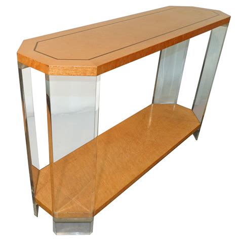 1 Console Plexiglass Birch From Norway Circa 19701980