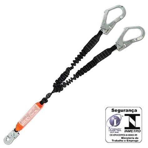 Talabarte Em Y Tubular Com Absorvedor De Energia E Conector 55mm