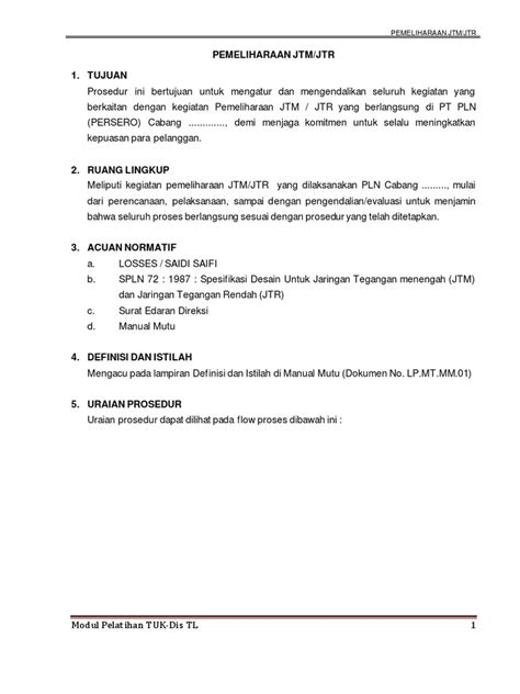 Ii Pemeliharaan Jtm And Jtr Pdf