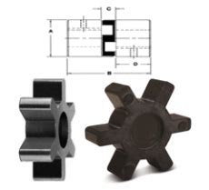 L110 Elemento Estrella Translink Hule Neopreno Negro A 85mm C 22mm