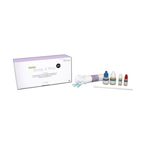 Lifesign Status Strep A Strip Test Kit W Canisters 50 Tests Per Kit
