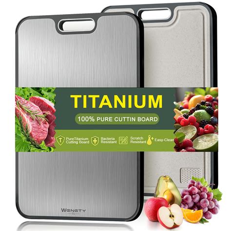 Titanium Cutting Board For Kitchen Cutting Board Double Sided Food Grade Pure Titaniumpp