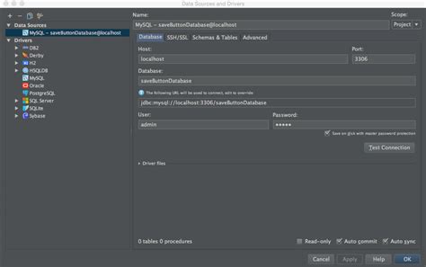 Mysql Cant Test Connection To Database At Rubymine Stack Overflow