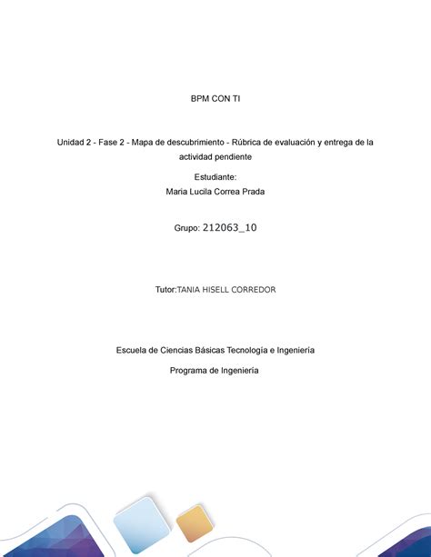 Aporte Individual Mapa De Procesos Bpm Con Ti Unidad 2 Fase 2