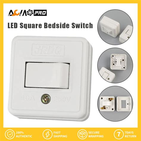 Aumopro Square Switch Surface Mounted 1 Gang For Light With Screw Led Wall Switch Panel Single