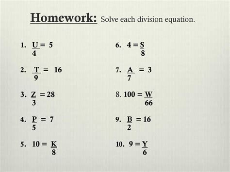 Solving Division Equations Ppt Download