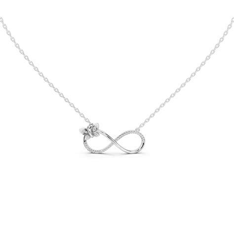 Pave Inifinity Shape Round Cut 025 Cttw Lab Grown Diamond Pendant