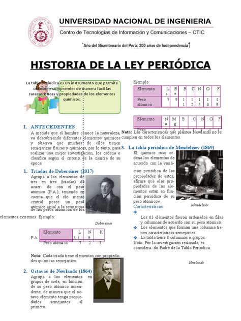 3quÍmica 3°y4º Miercoles 14 07 2021 Historia De La Ley Periodica