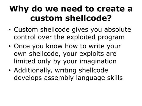 Ppt Ox500 Shellcode Powerpoint Presentation Free Download Id763969