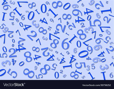 Mathematics Background Different Numbers Vector Image