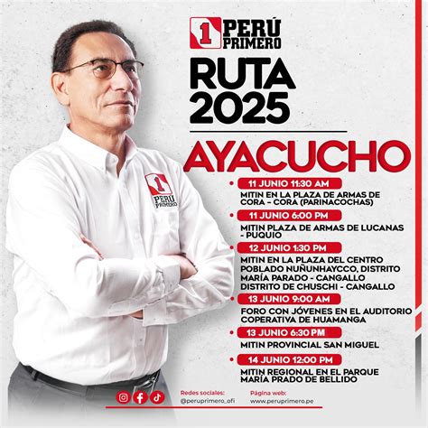 Perú 🔴 ¡ayacucho Llegó Tu Momento Del 11 Al 14 De Junio Martín